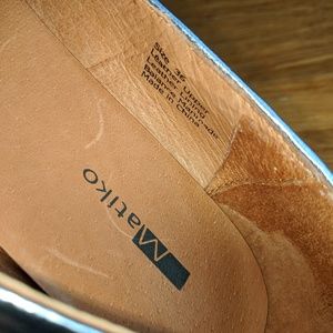 Matiko | Shoes | Matiko Metallic Blue Gold Loafers Flats Shoes | Poshmark